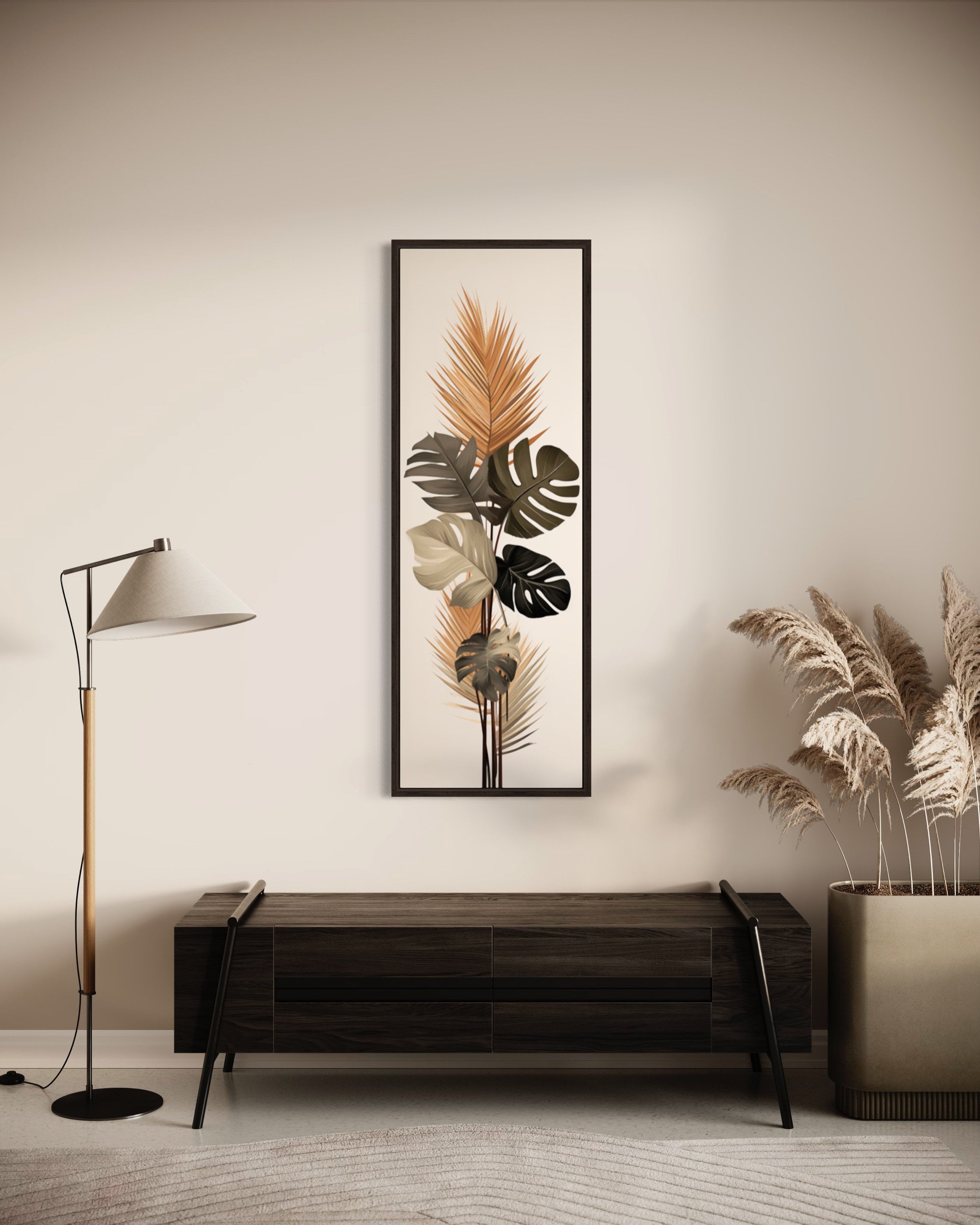 Long Narrow Vertical Framed Canvas Wall Art Wall Decor Delights